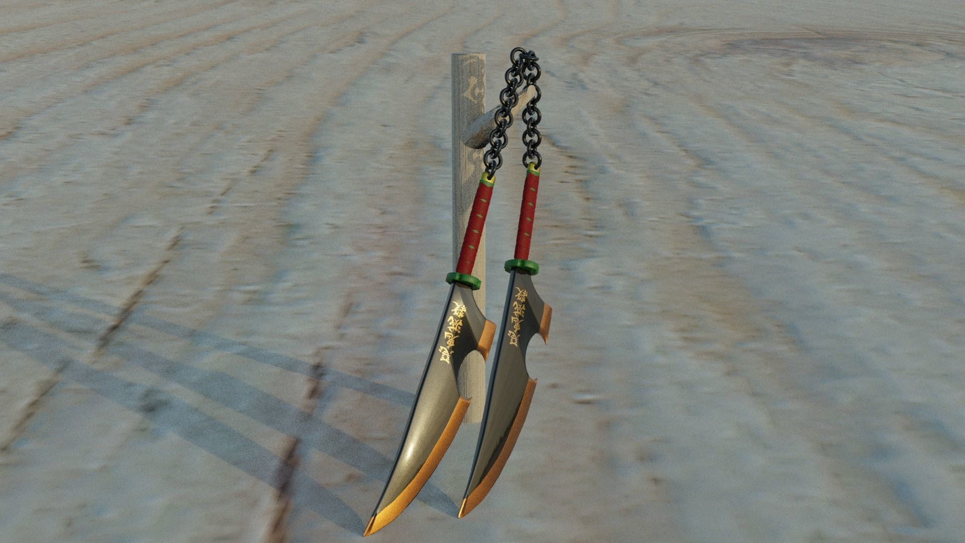 Uzui Tengen s weapon 3D model | CGTrader