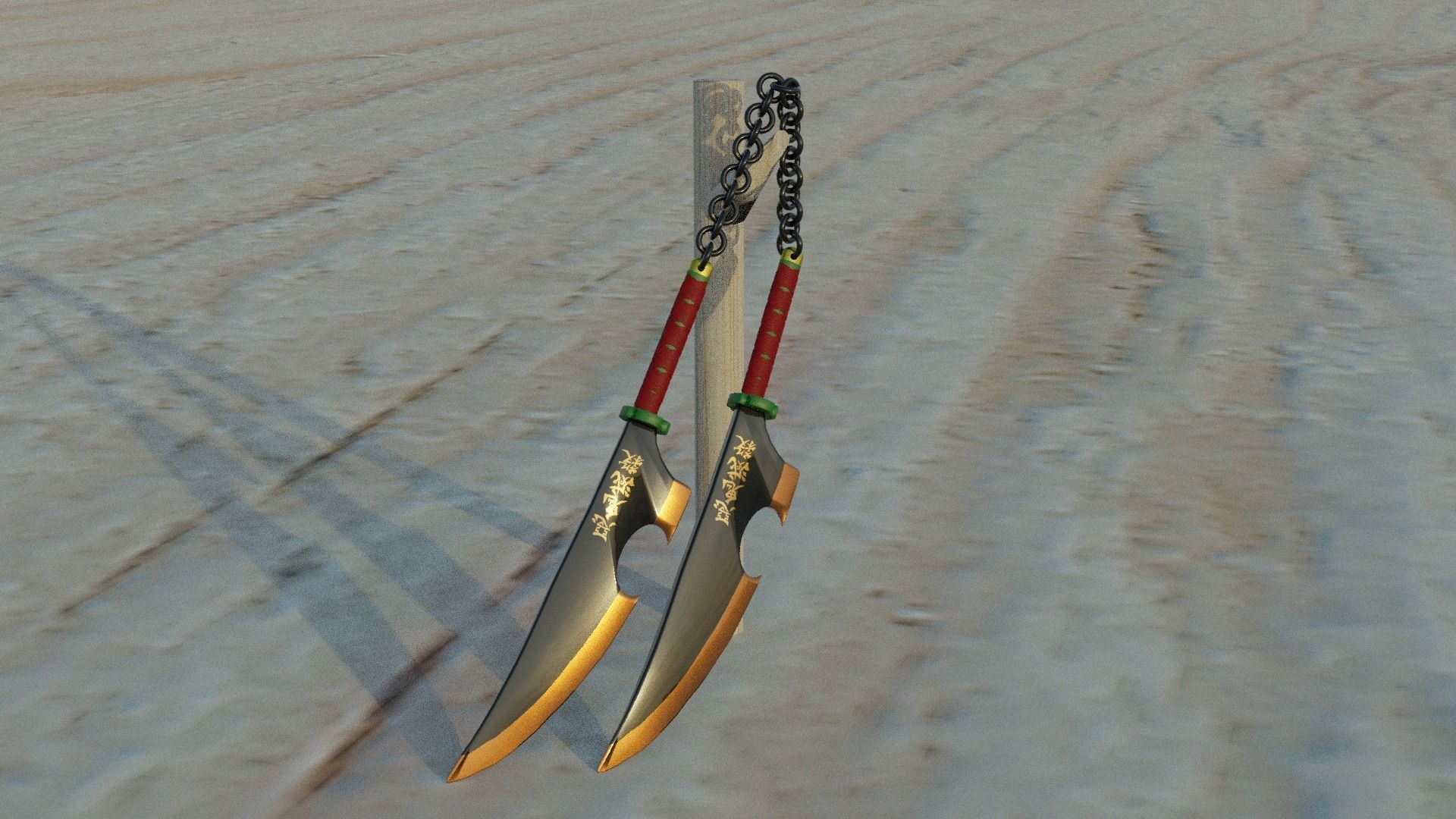 Uzui Tengen s weapon 3D model | CGTrader