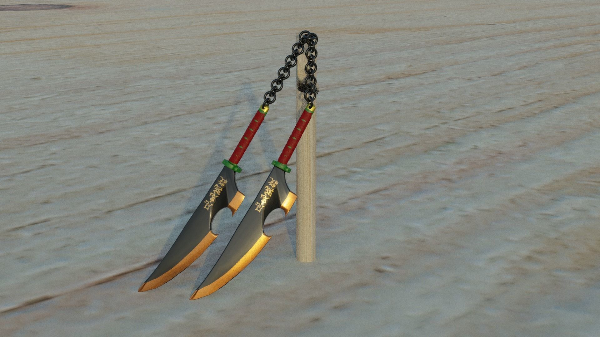 Uzui Tengen s weapon 3D model | CGTrader