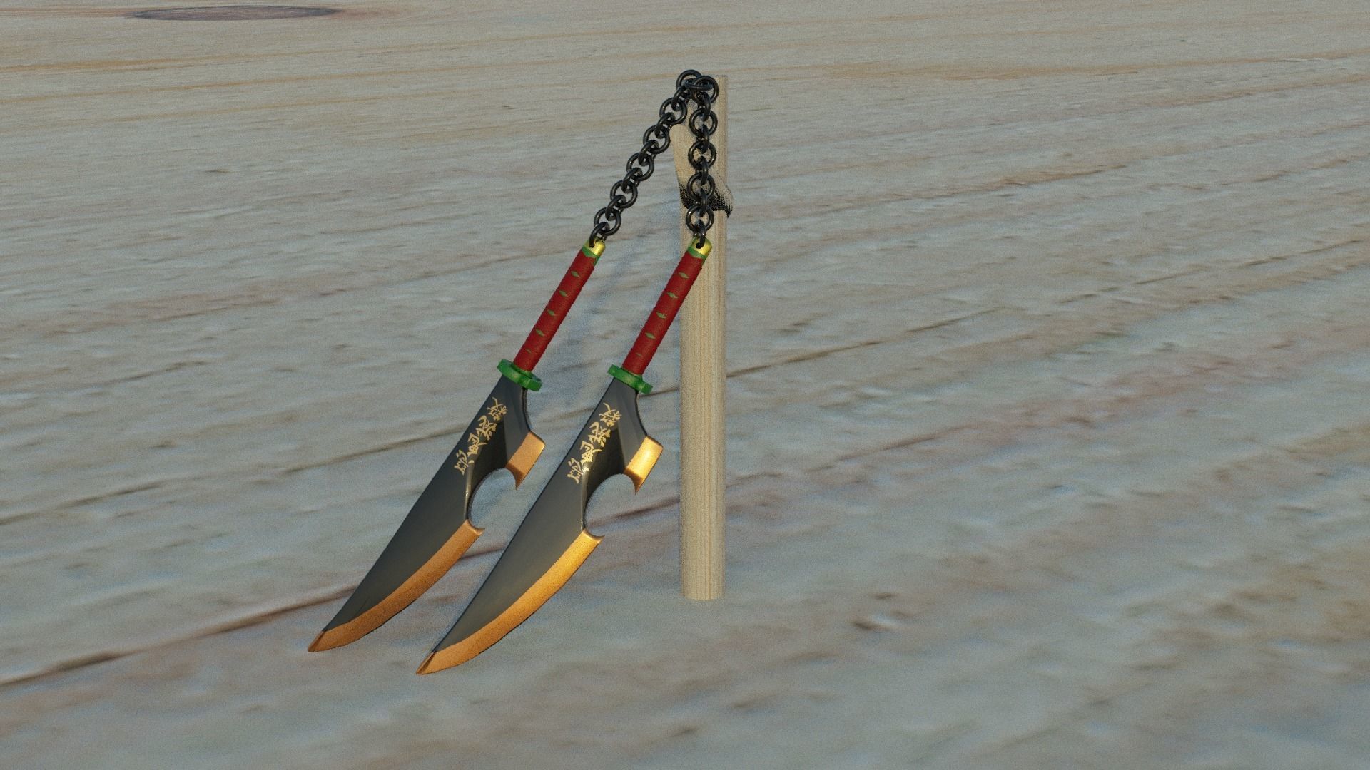 Uzui Tengen s weapon 3D model | CGTrader