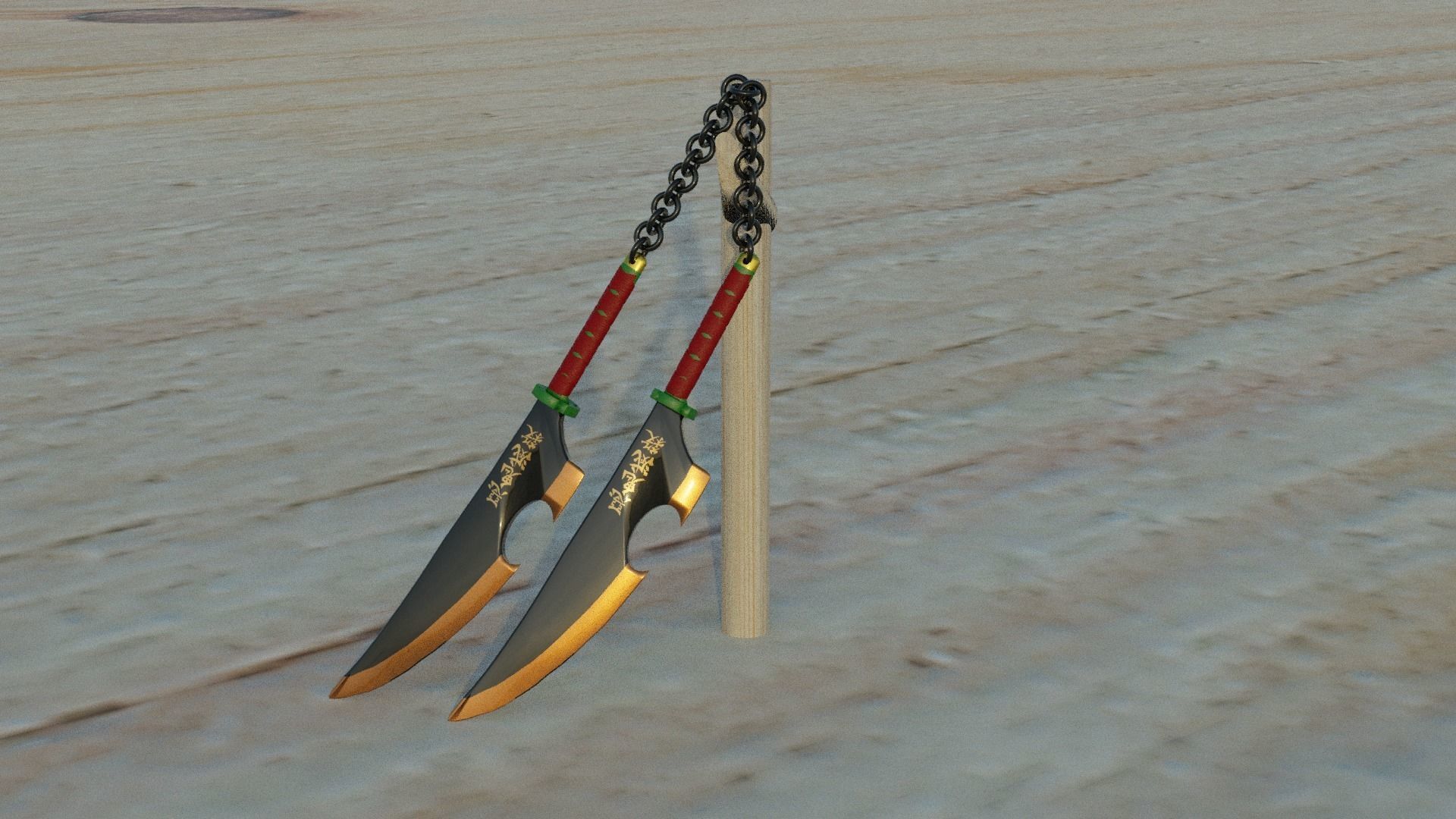 Uzui Tengen s weapon 3D model | CGTrader