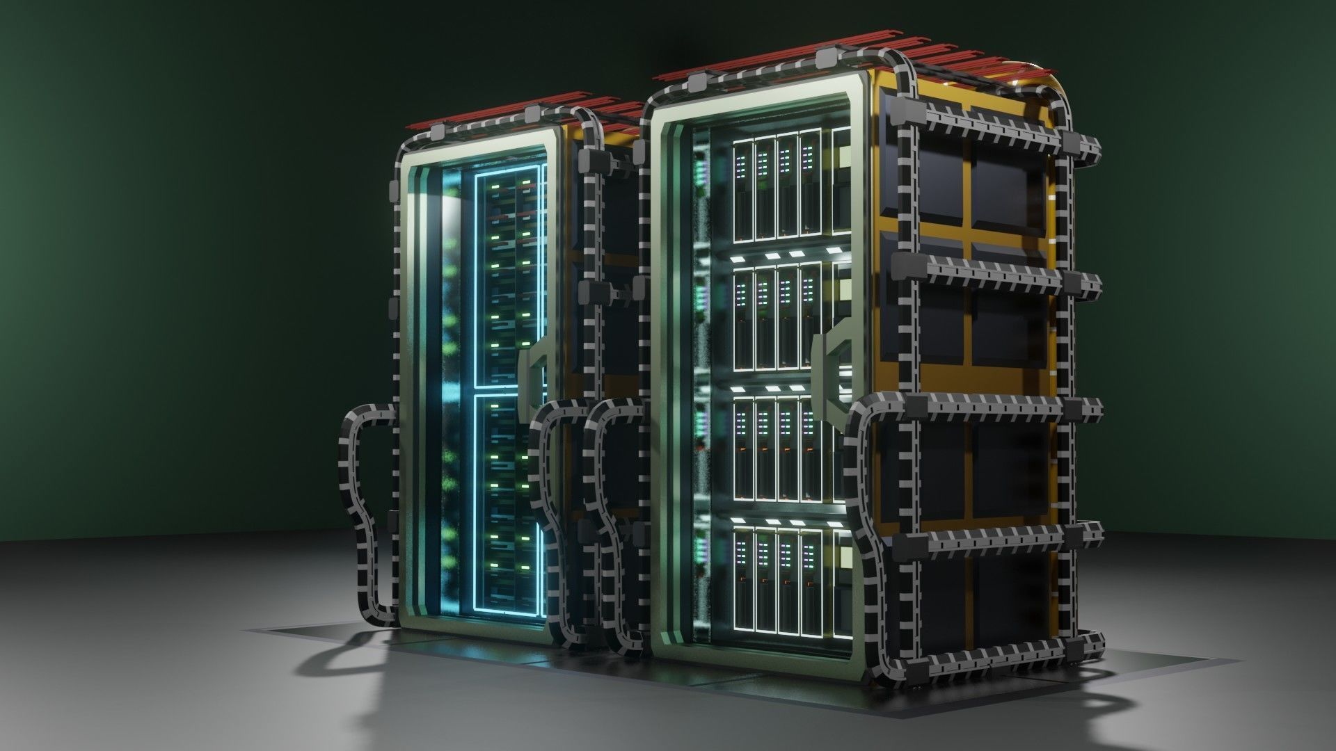server computer tower with lights 3D model | CGTrader