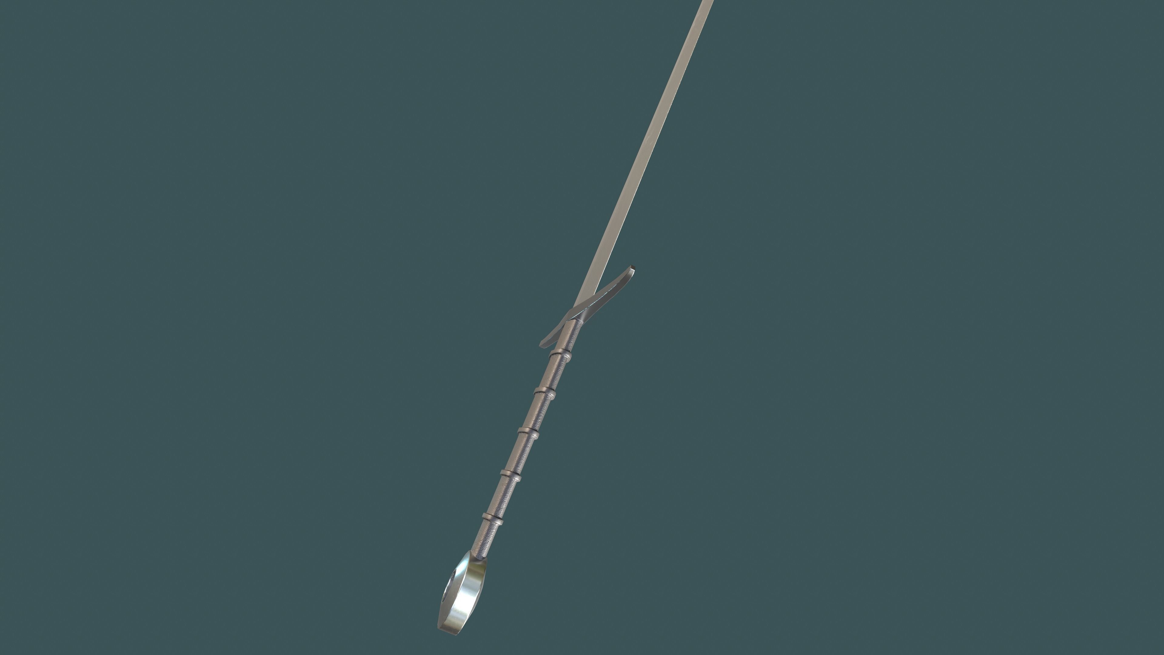3D model Albion Alexandria Medieval Sword PBR game ready VR / AR / low ...