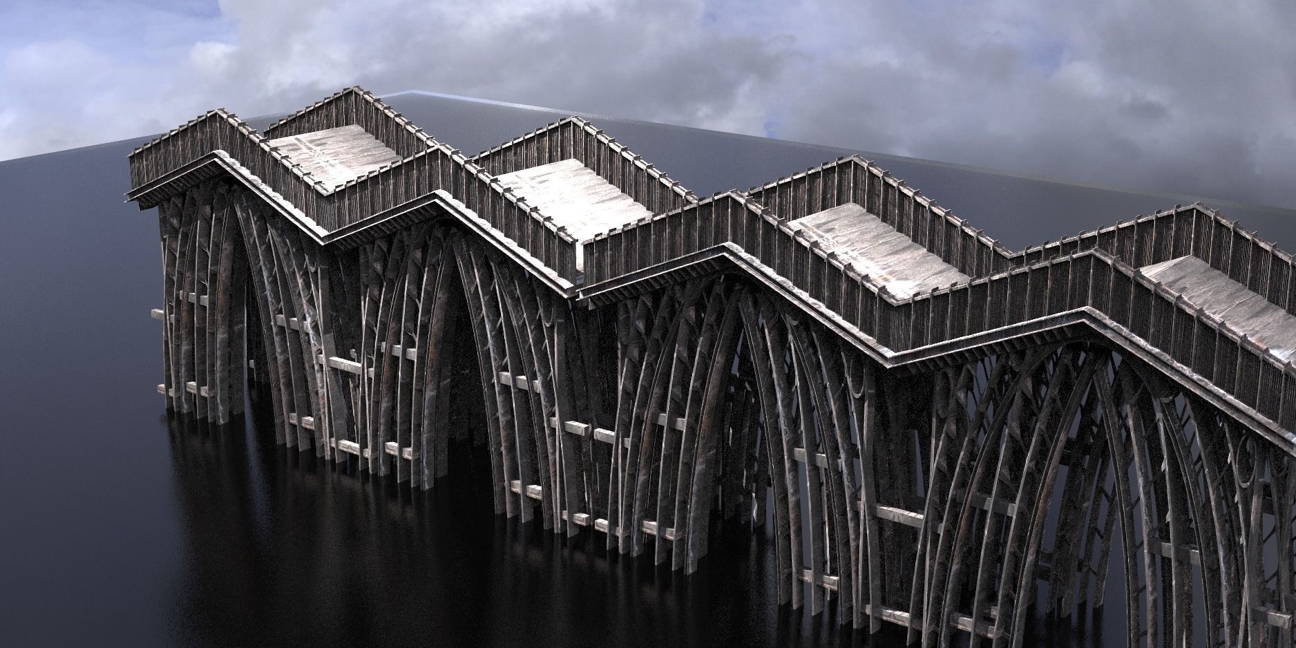 Bloodborne style bridge 3D model | CGTrader