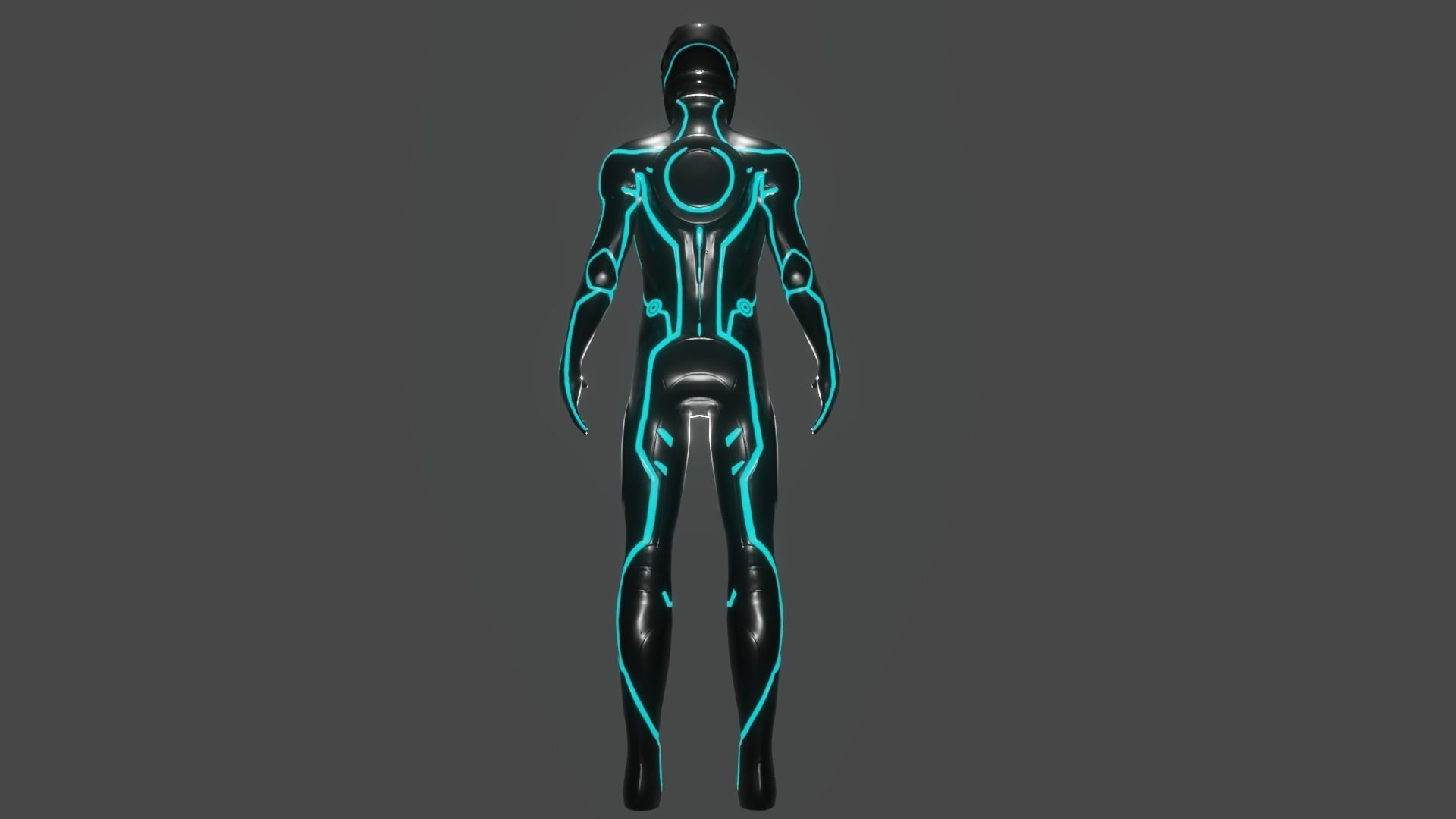 Tron Sci Fi Character 3D model rigged | CGTrader