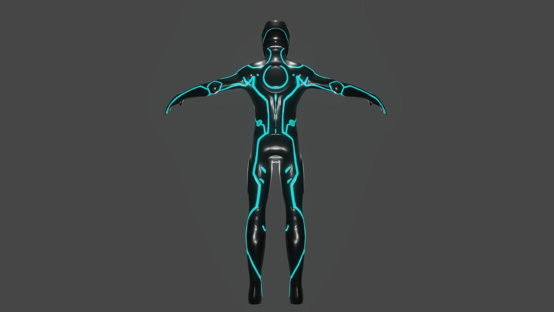 Tron Sci Fi Character 3D model rigged | CGTrader