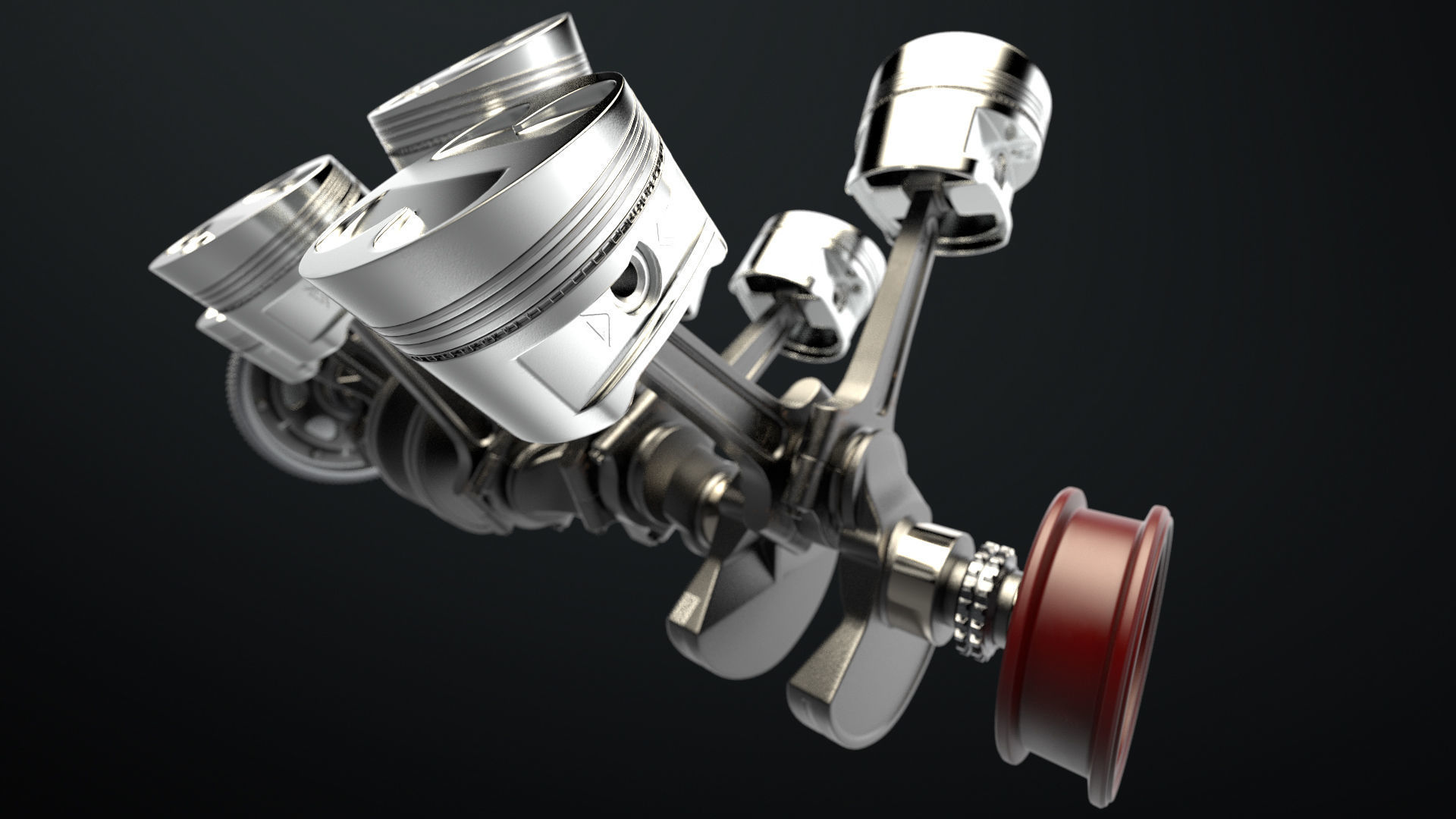 W 12 Engine Working Animated 3D model animated rigged | CGTrader