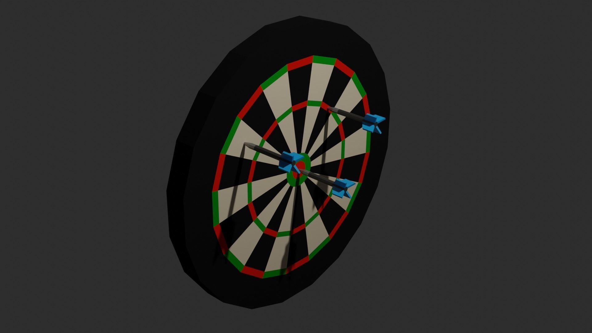 3D model Lowpoly Dartboard darts VR / AR / low-poly | CGTrader