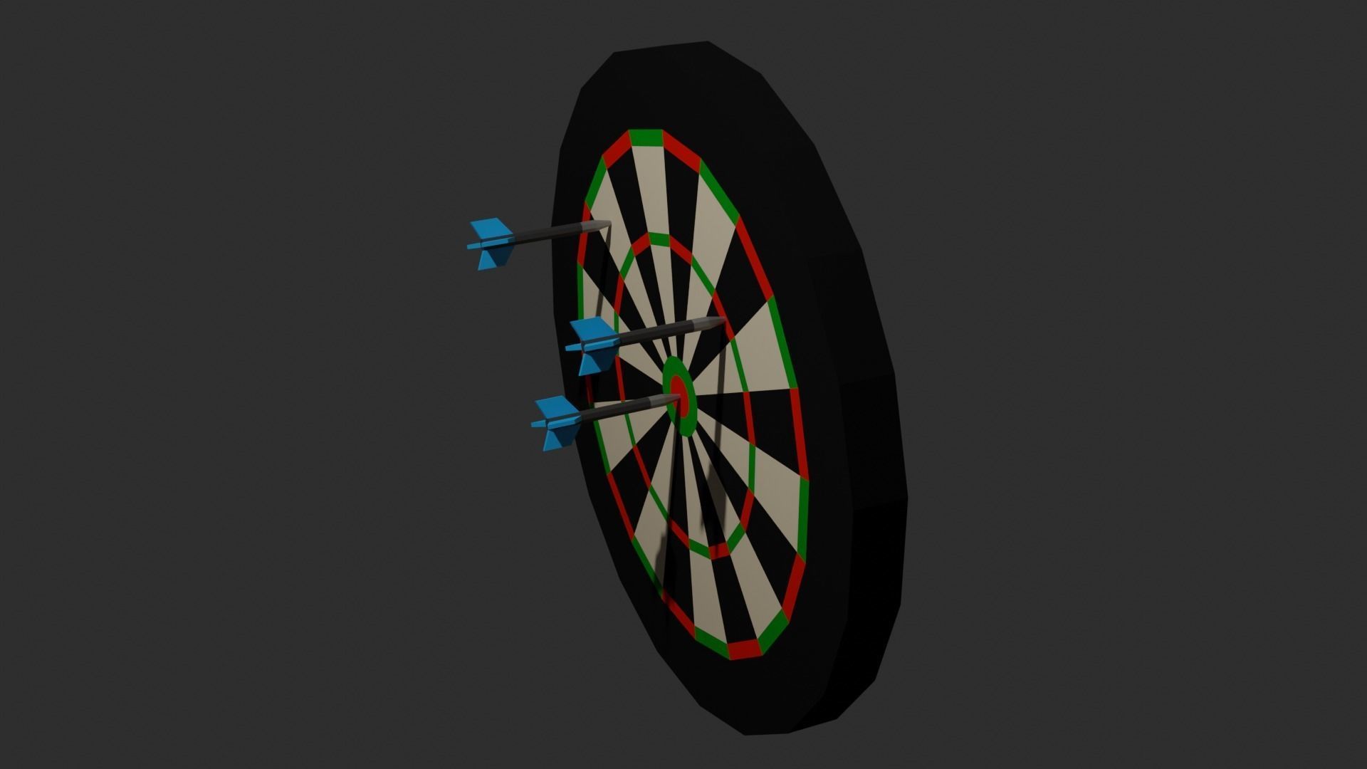 3D model Lowpoly Dartboard darts VR / AR / low-poly | CGTrader