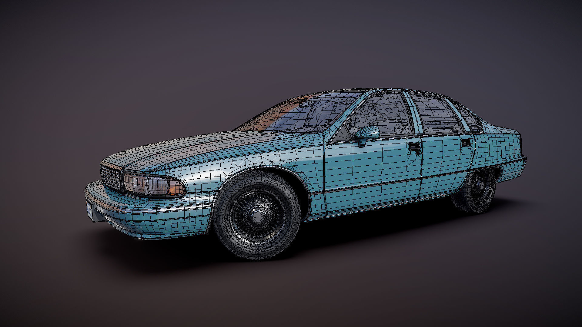 3D model 90s generic sedan VR / AR / low-poly | CGTrader