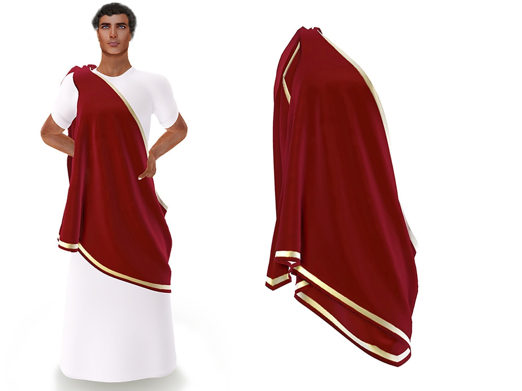 3D model Mens Emperor Toga VR / AR / low-poly | CGTrader