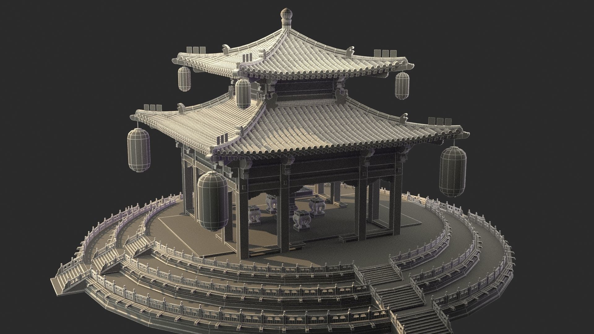 Chinese pavilion 3D model | CGTrader