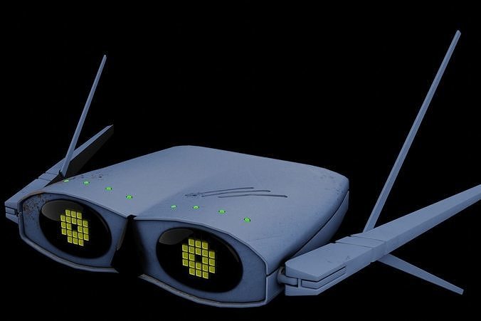 WIFI Router Robot Drone 3D model | CGTrader