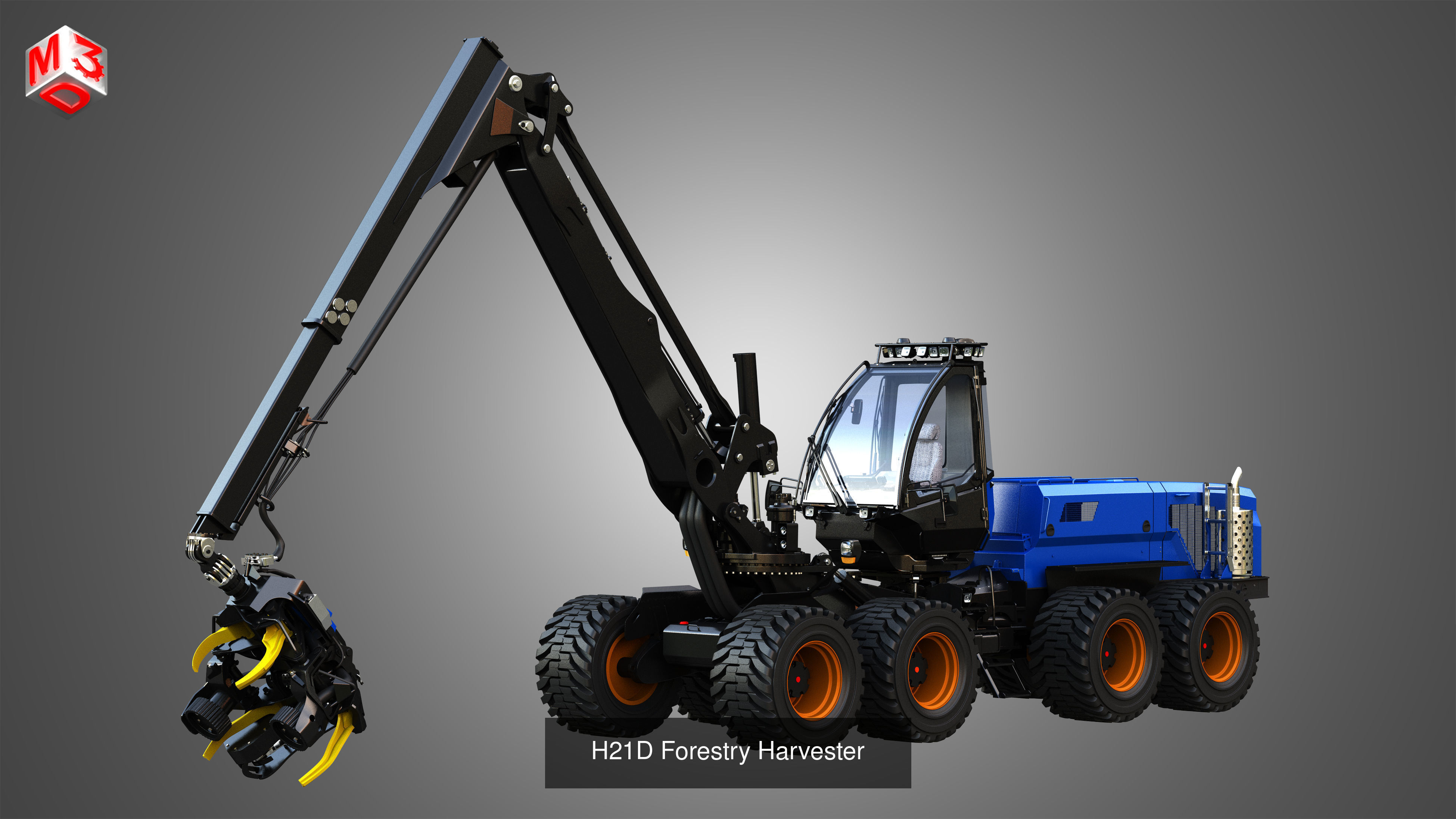 Forestry Harvesters - Tree Cutters - 3 in 1 Package 3D Model Collection ...