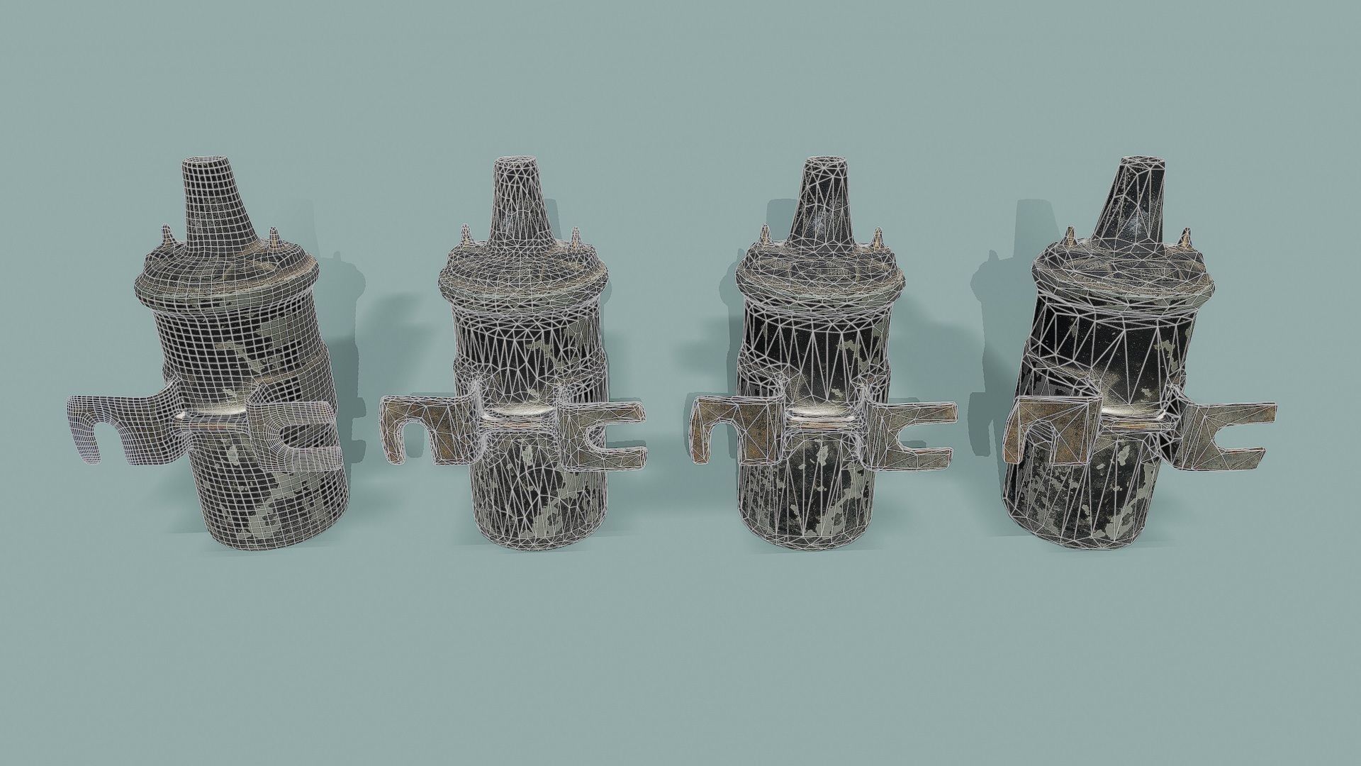 3D model 3D Scan Car Parts Pack - Props VR / AR / low-poly | CGTrader