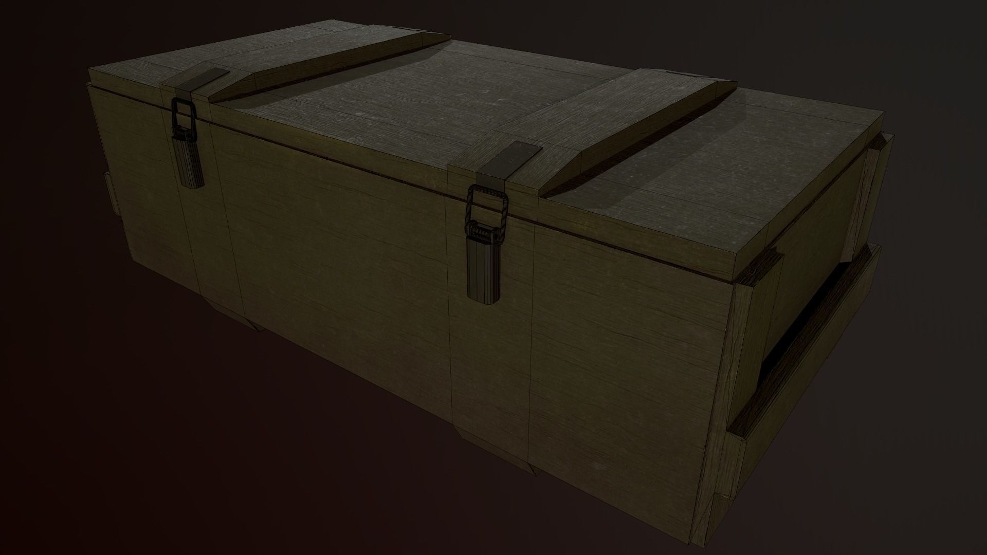 3D model Military wooden box VR / AR / low-poly | CGTrader
