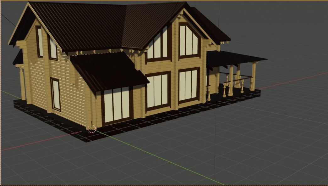 3D model of a house made of timber 3D model | CGTrader