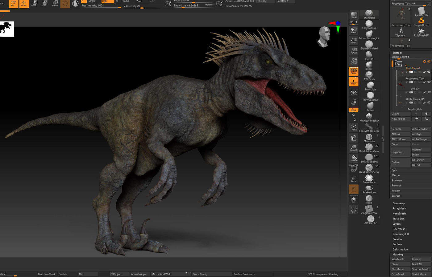 UtahRaptor SCULPT Project 3D model | CGTrader