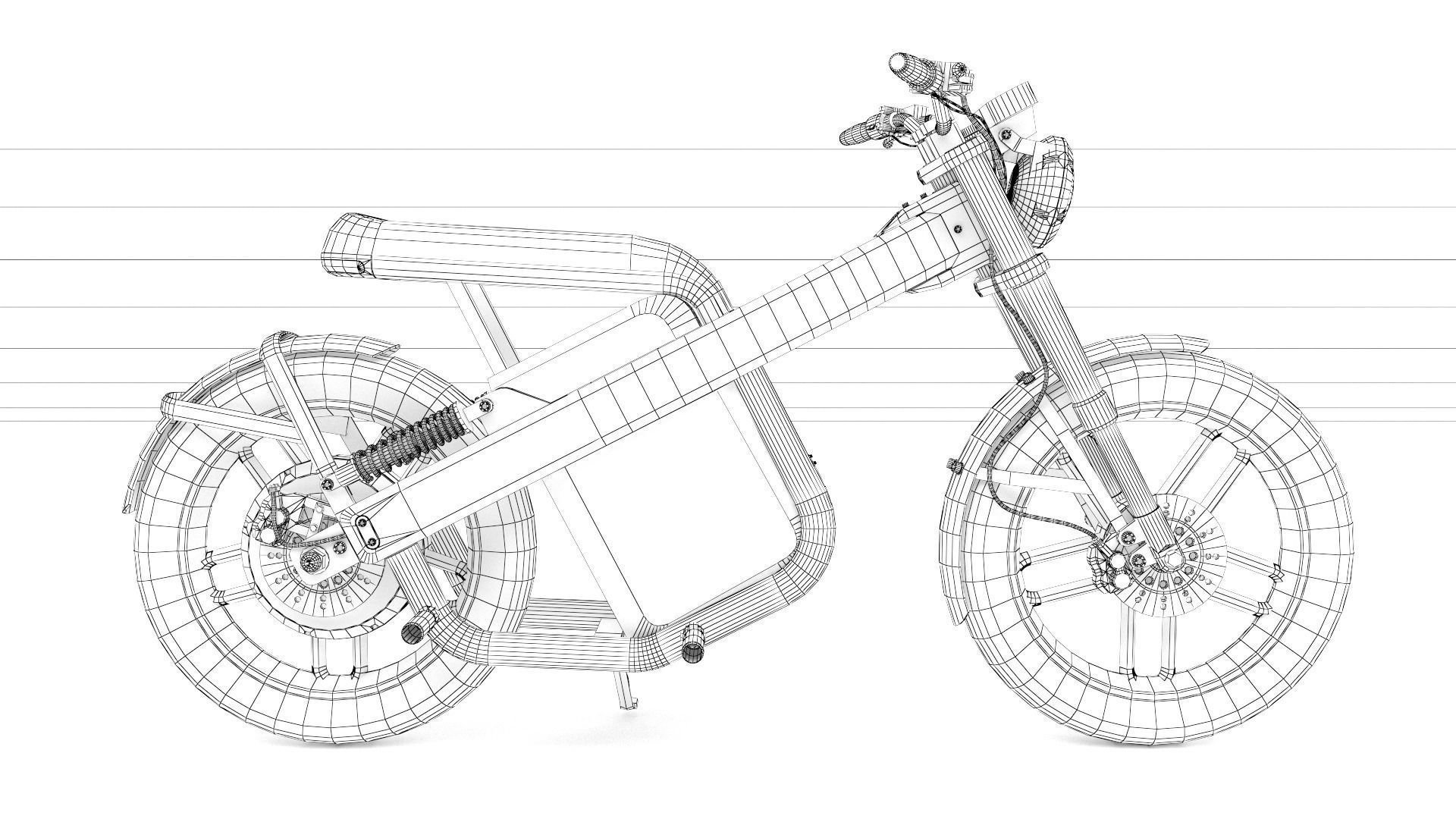 Brekr orange electric motorcycle 3D model | CGTrader
