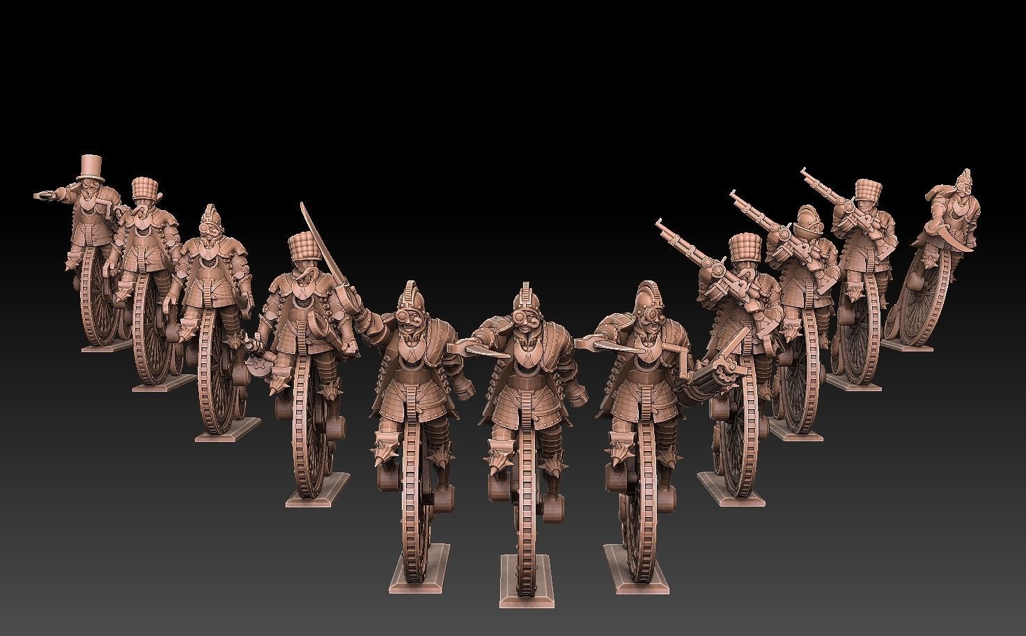 Steampunk Wheeled Hussars Cavalry 3D model 3D printable | CGTrader