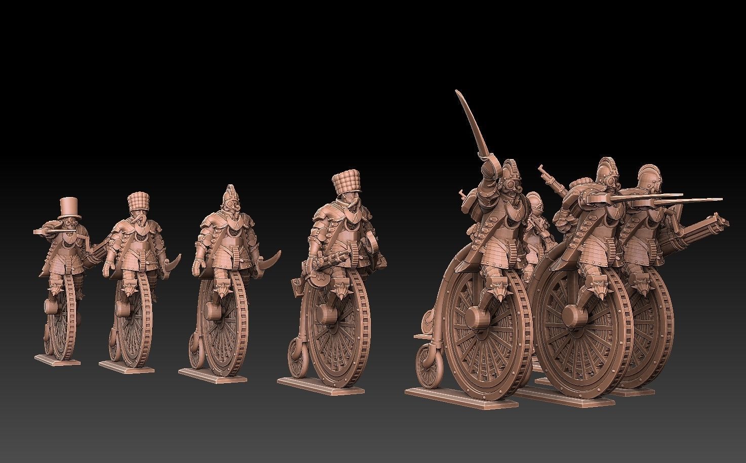 Steampunk Wheeled Hussars Cavalry 3D model 3D printable | CGTrader