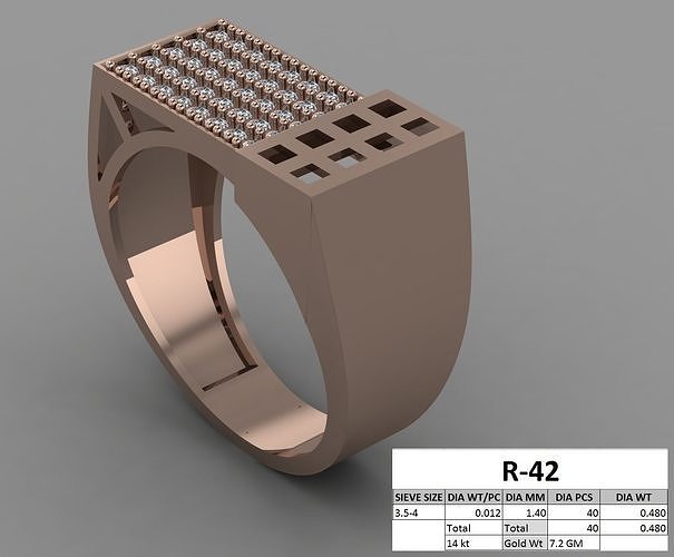 Gents Ring 3D model 3D printable | CGTrader