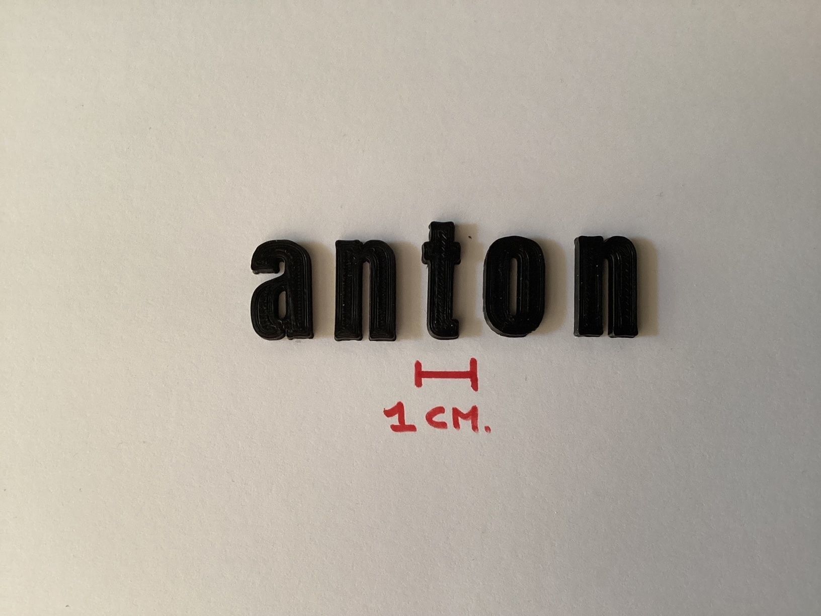 ANTON uppercase and lowercase 3D Letters STL FILE 3D model 3D printable ...