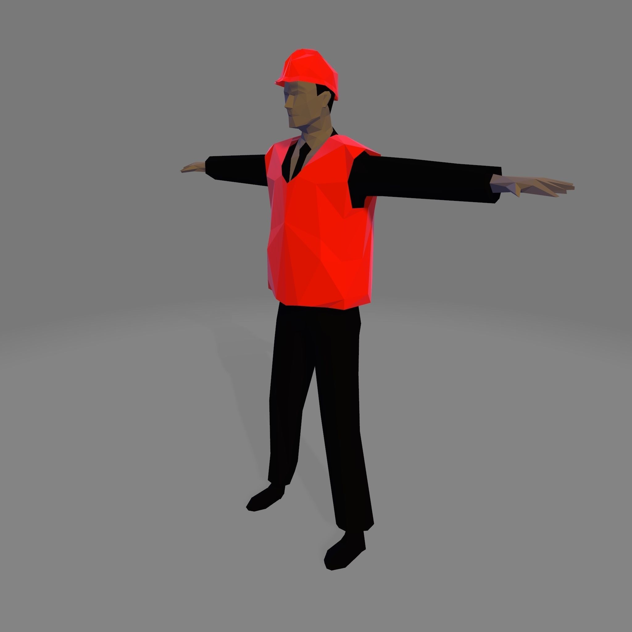 Low-poly Engineer free VR / AR / low-poly 3D model | CGTrader