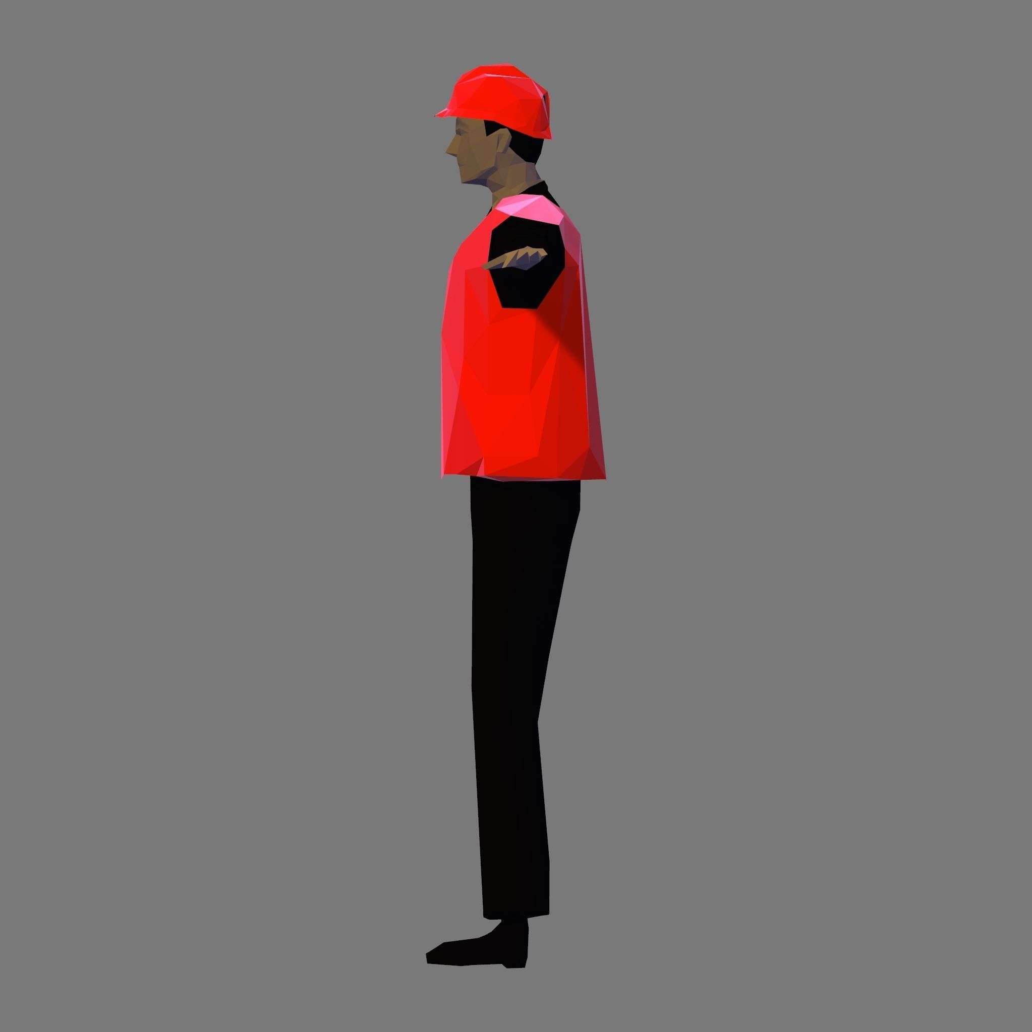 Low-poly Engineer man in vest free VR / AR / low-poly 3D model | CGTrader