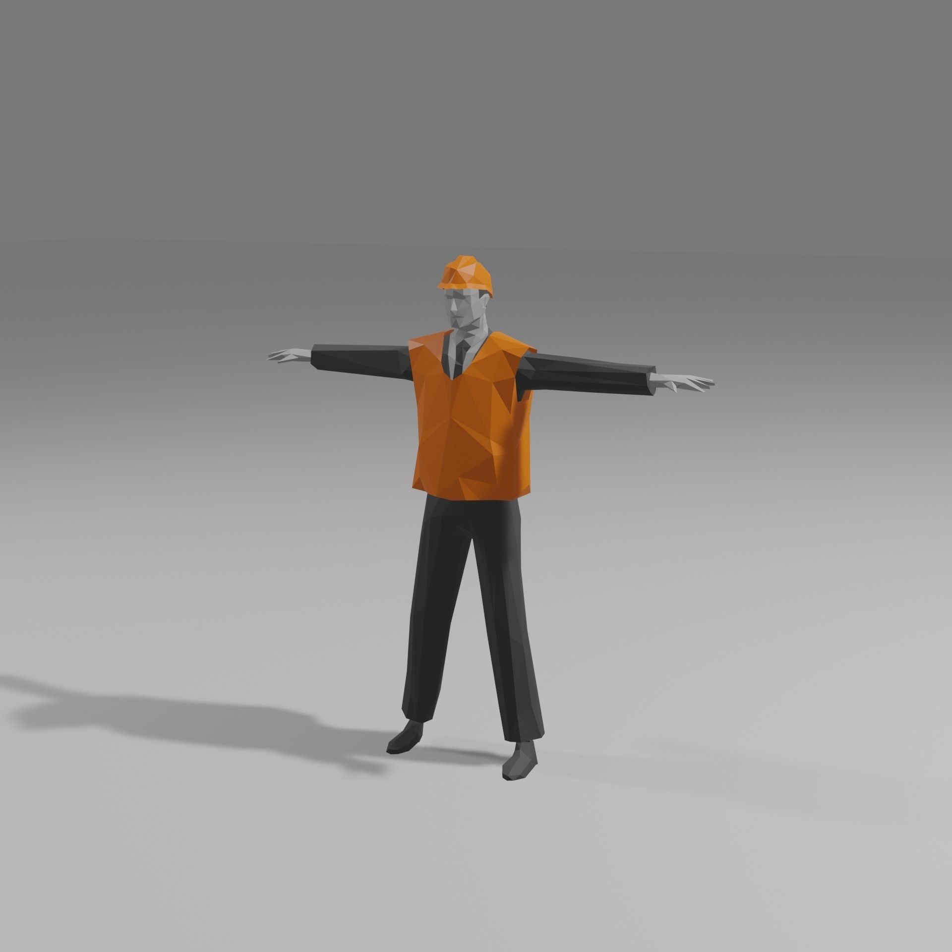 Low-poly Engineer man in vest free VR / AR / low-poly 3D model | CGTrader