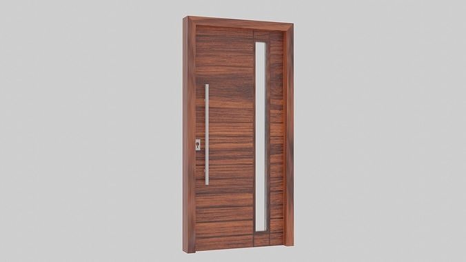 Door Model modern wooden 3D model | CGTrader