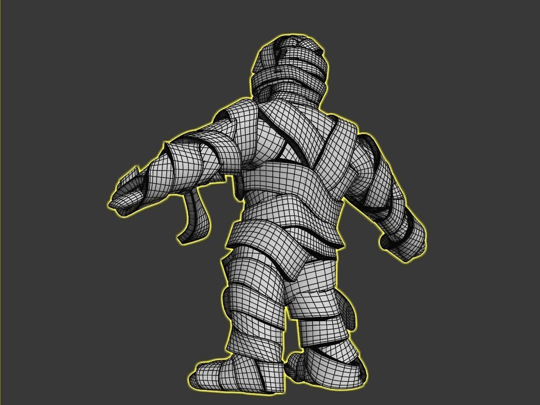 Cartoon Fitness Mummy Not Rigged 3D model | CGTrader