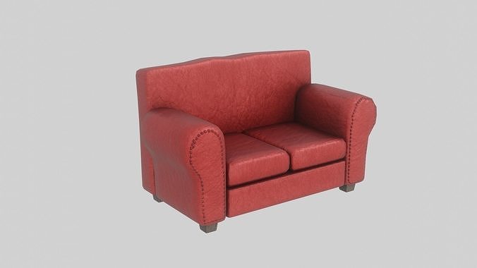 Red Sofa free VR / AR / low-poly 3D model | CGTrader