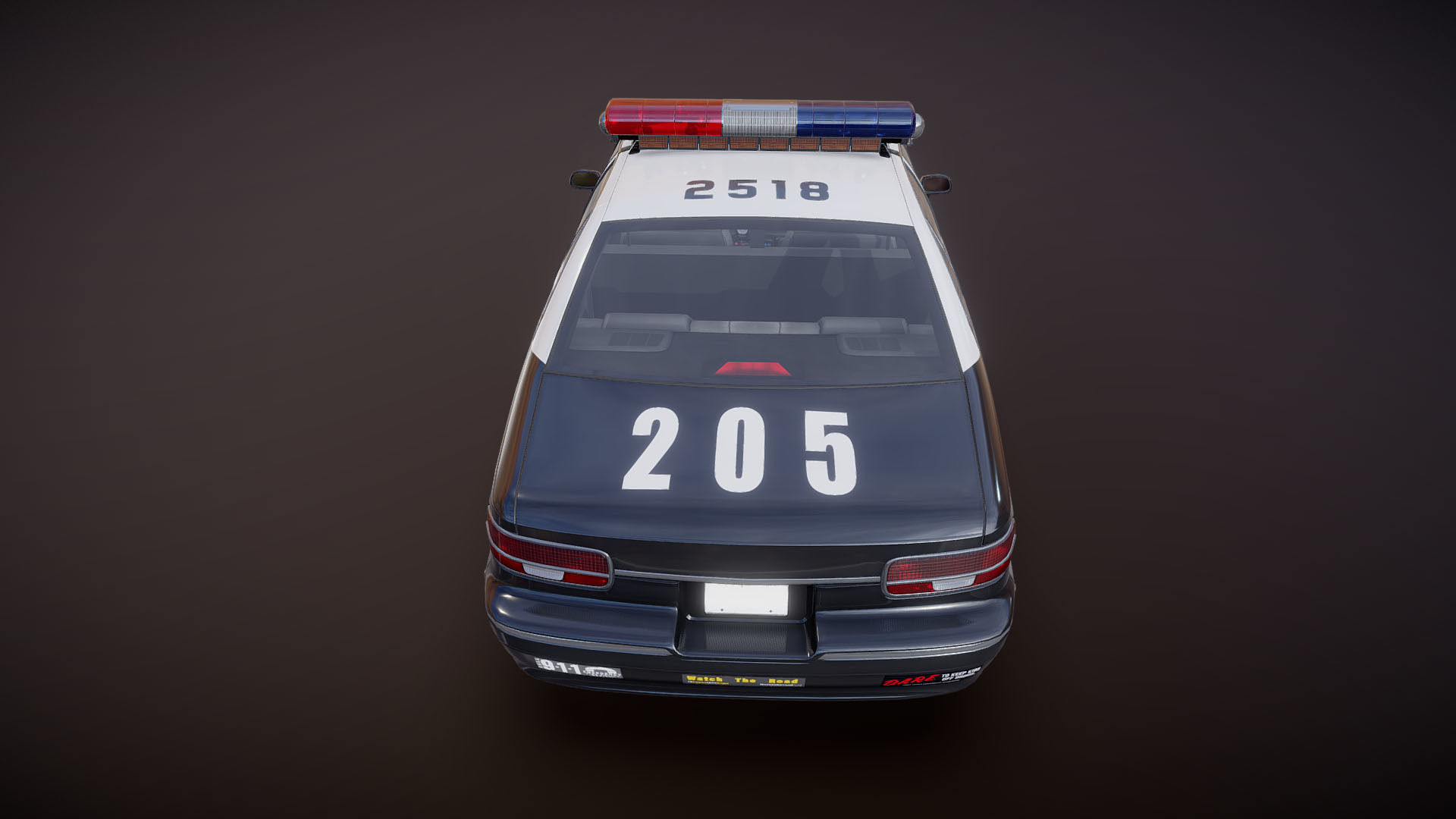 3D model 90s generic police car VR / AR / low-poly | CGTrader