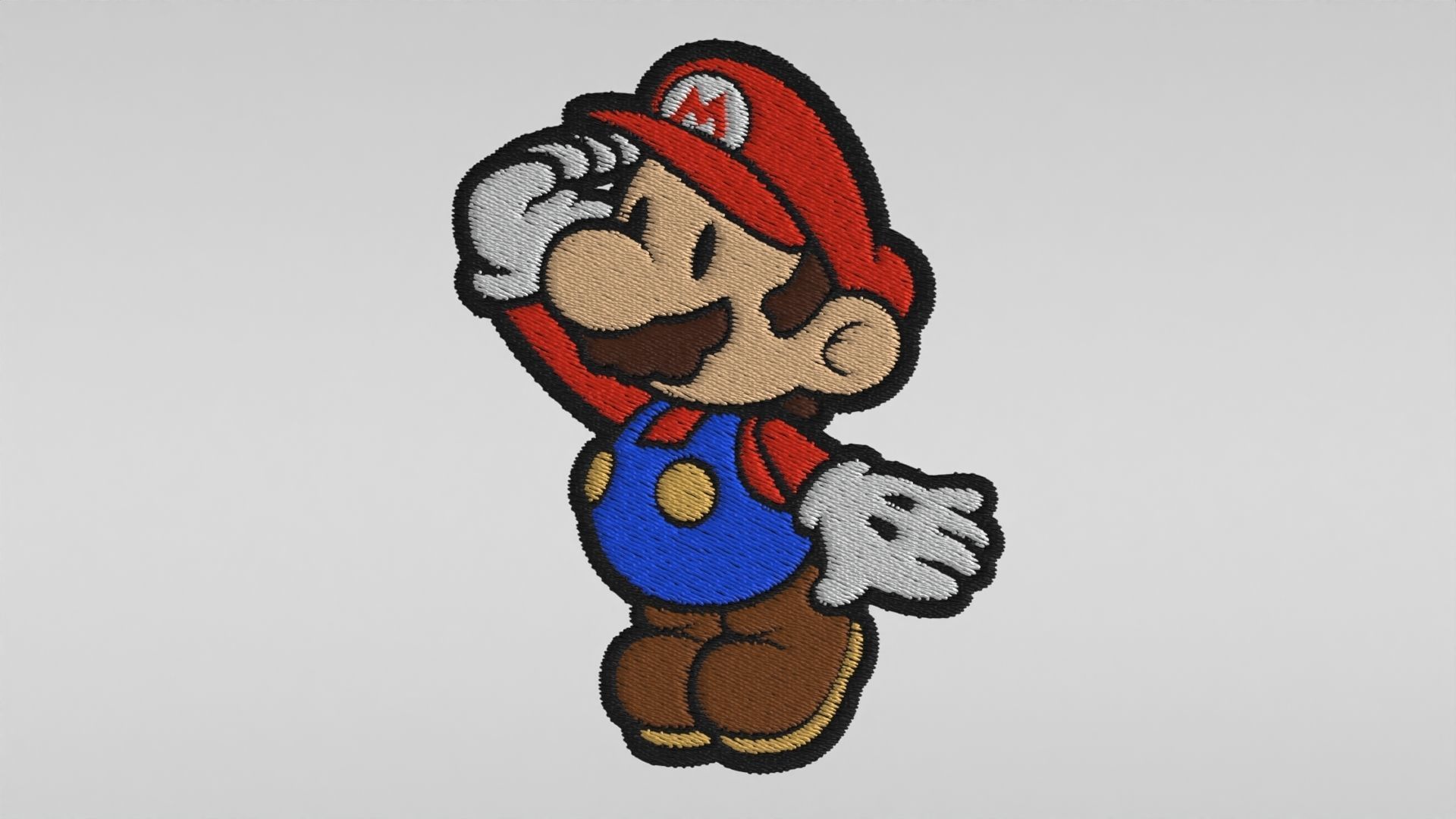 3D model Embroidered Patch Mario Bros VR / AR / low-poly | CGTrader