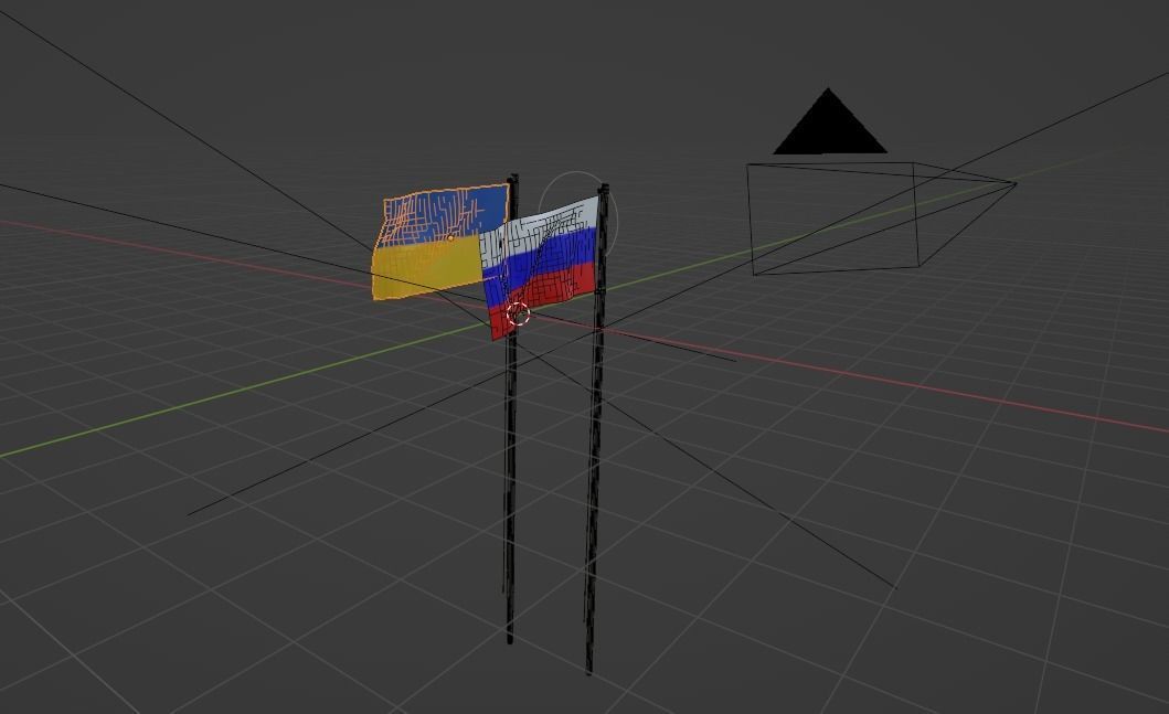 UKRAINE VS RUSSIA FLAG free VR / AR / low-poly 3D model animated | CGTrader