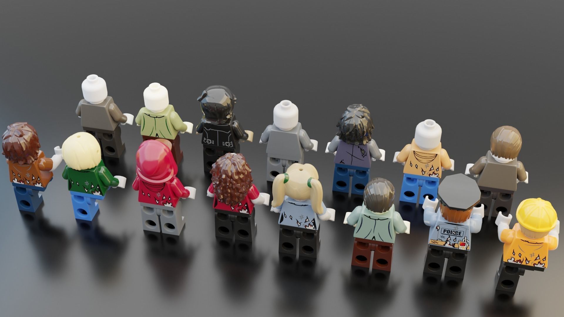 Lego Zombie pack 3D model | CGTrader