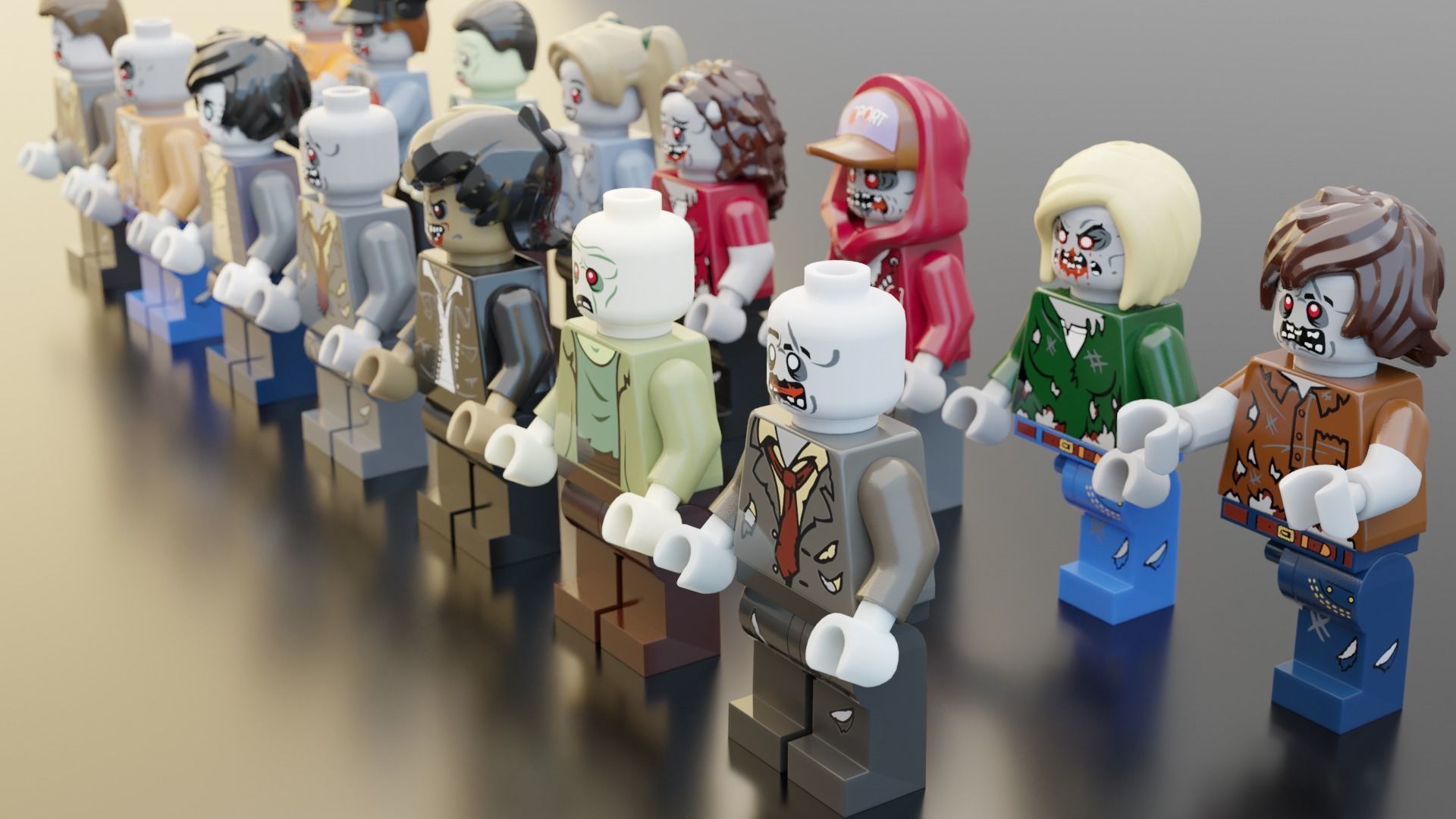 Lego Zombie pack 3D model | CGTrader