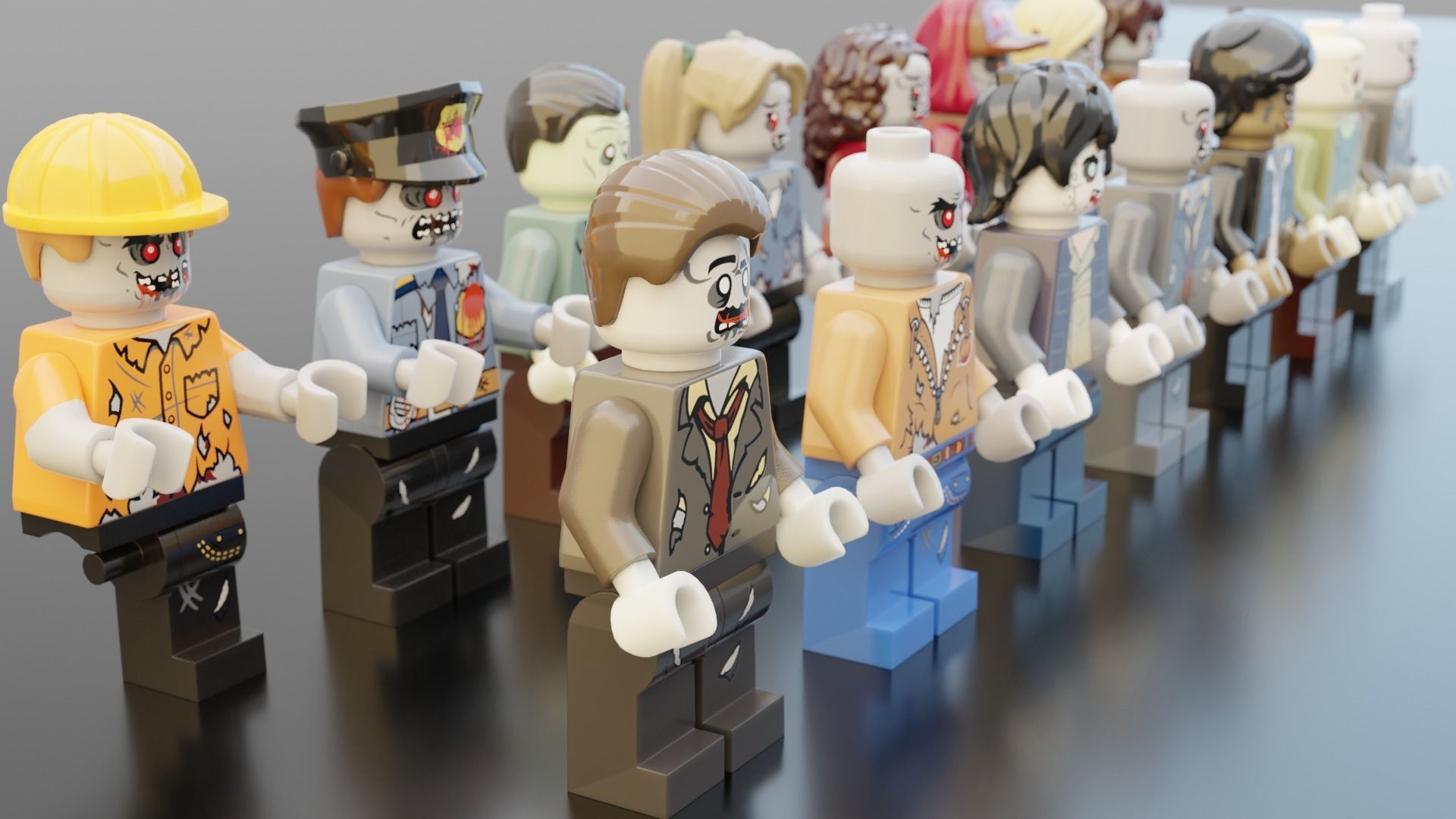 Lego Zombie pack 3D model | CGTrader
