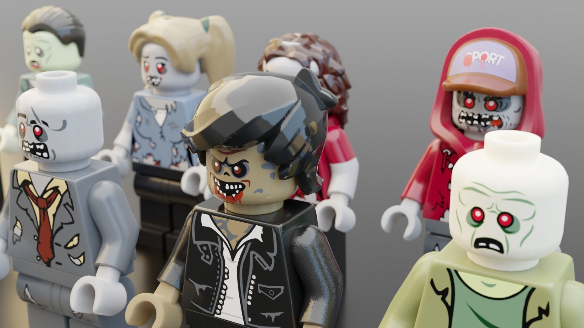 Lego Zombie pack 3D model | CGTrader