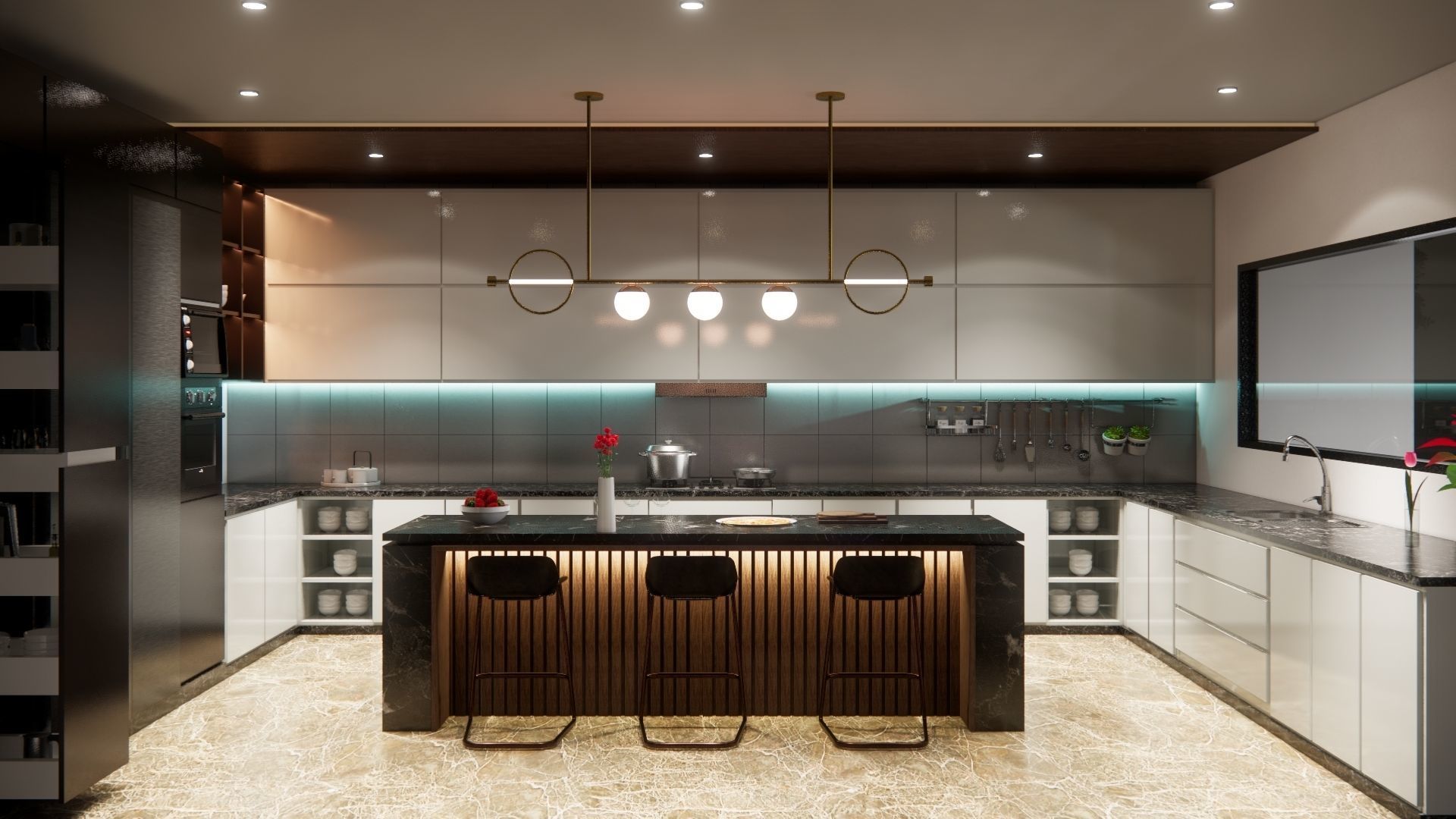 3D model kitchen design render by enscape VR / AR / low-poly | CGTrader