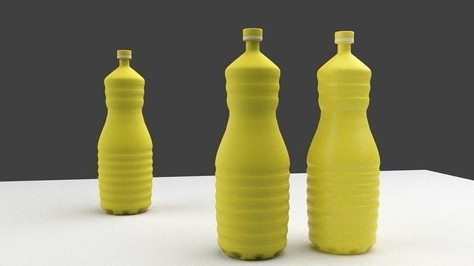 3D model Yellow Cooking oil bottle VR / AR / low-poly | CGTrader