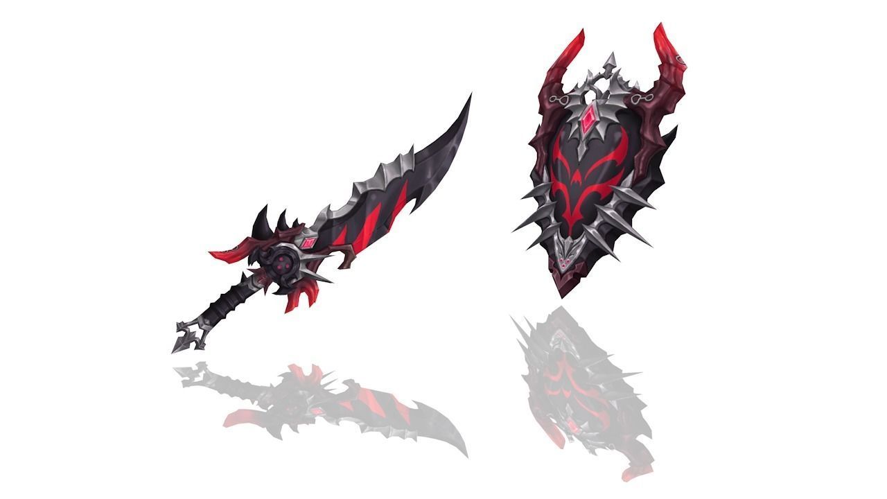 3D model Corrupted Holy Sword and Shield VR / AR / low-poly | CGTrader