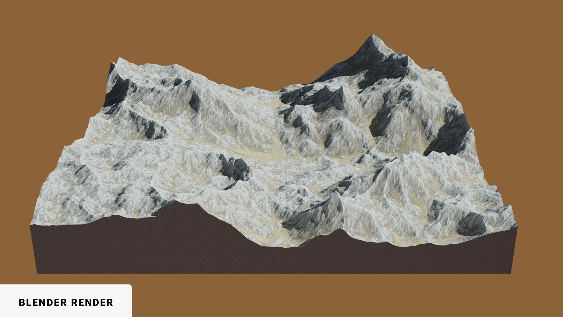 3D model Large Scale Terrain For Game - Low Poly - 8 Textures - 8K VR ...