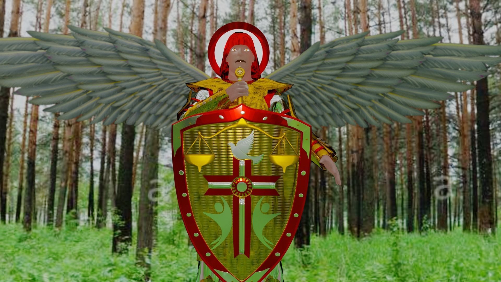 saint Michael 3D model rigged | CGTrader