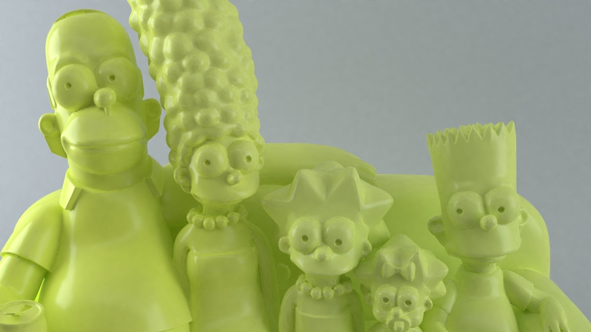 The Simpsons Family 3D model 3D printable | CGTrader