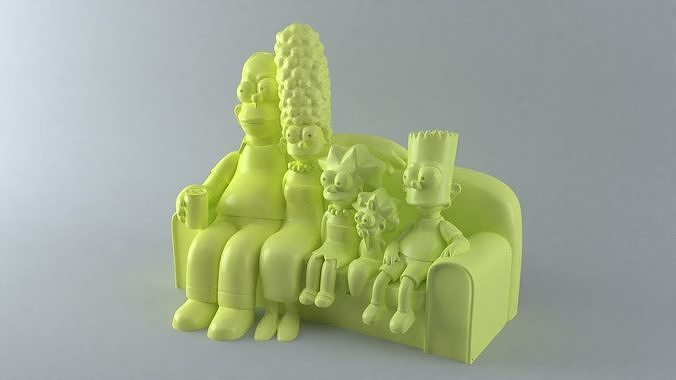 The Simpsons Family 3D model 3D printable | CGTrader