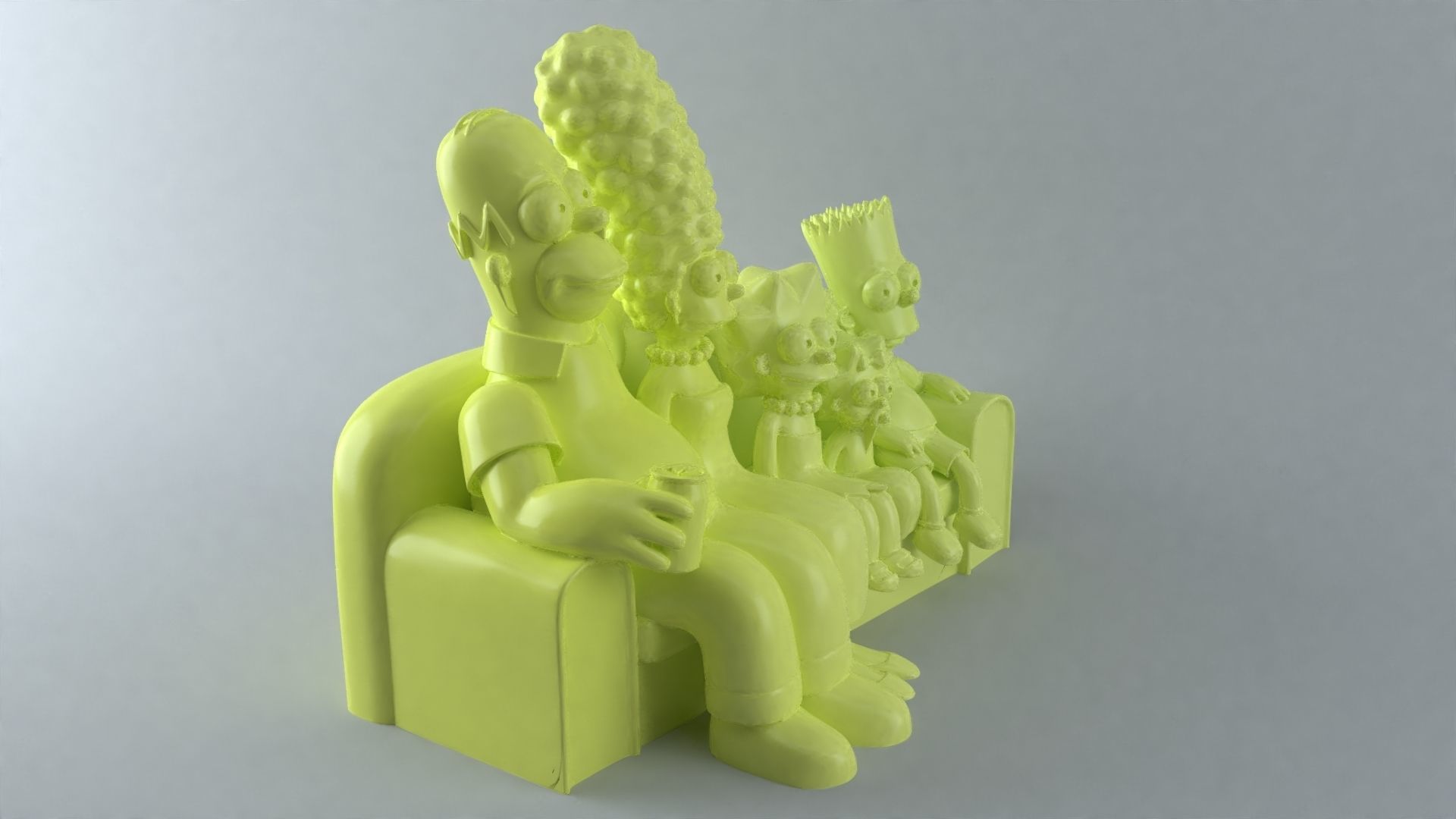 The Simpsons Family 3D model 3D printable | CGTrader