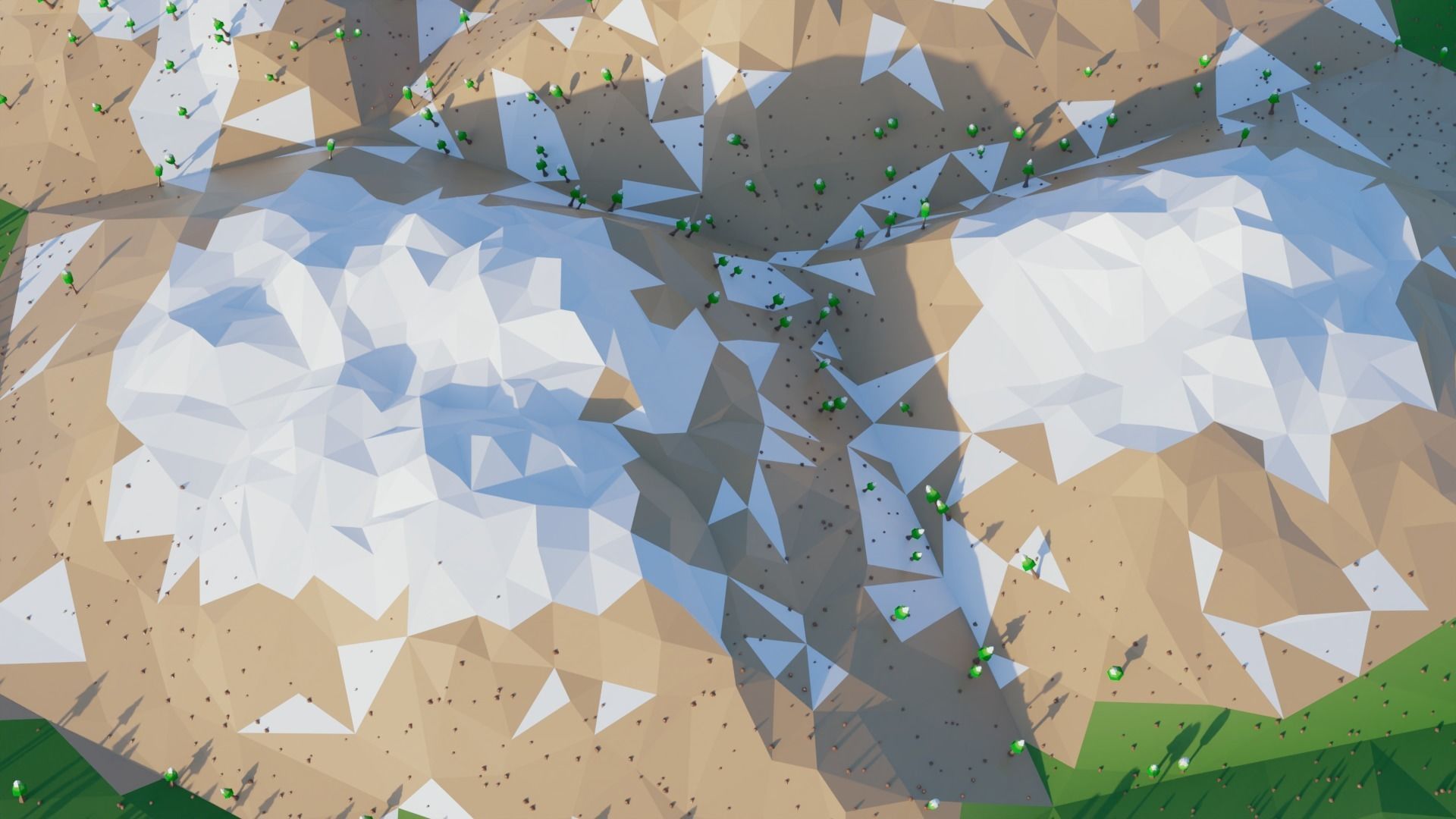 Cartoon low poly mountains pack Low-poly 3D model 3D model | CGTrader
