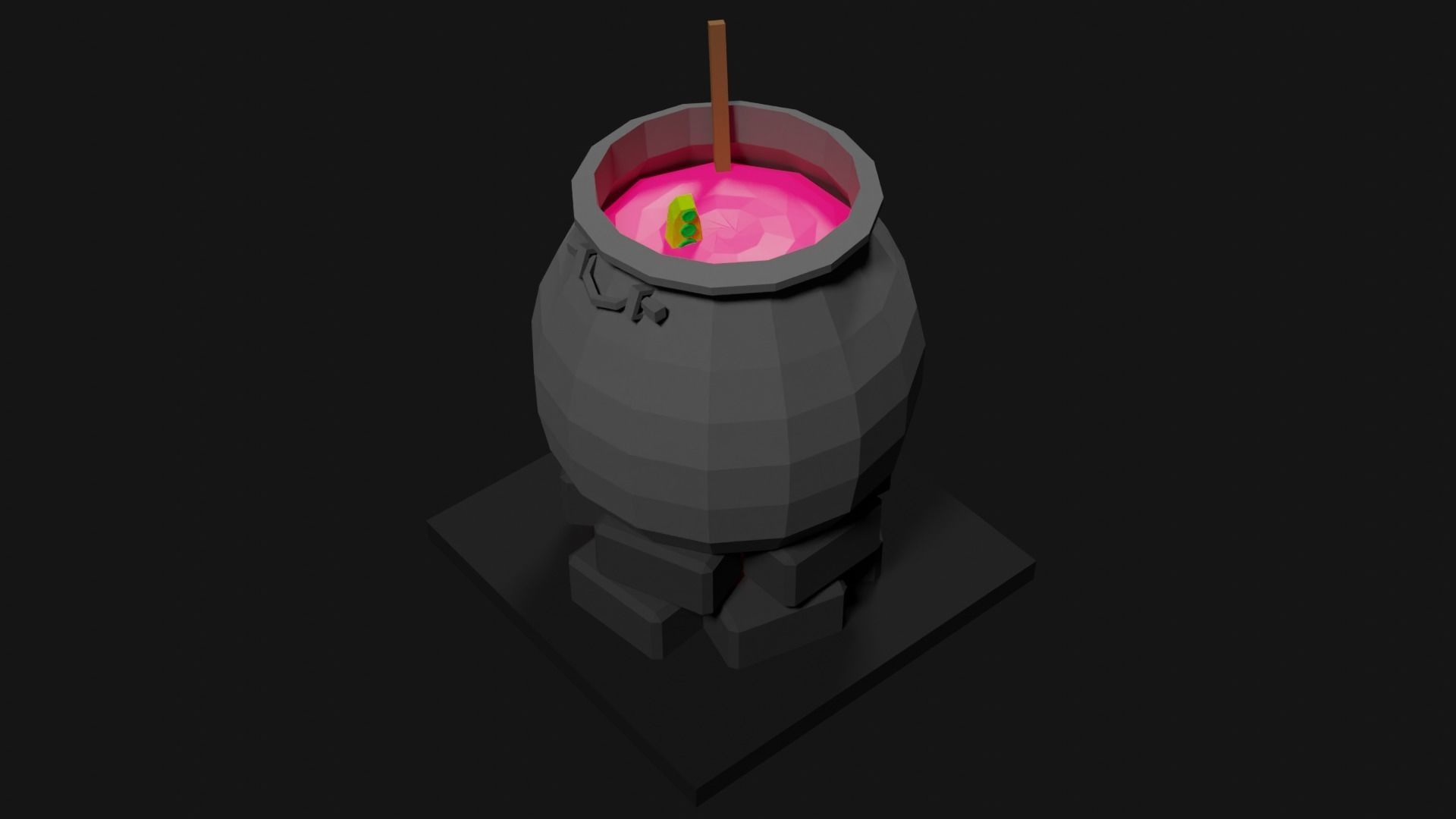 3D model Lowpoly Cauldron VR / AR / low-poly | CGTrader